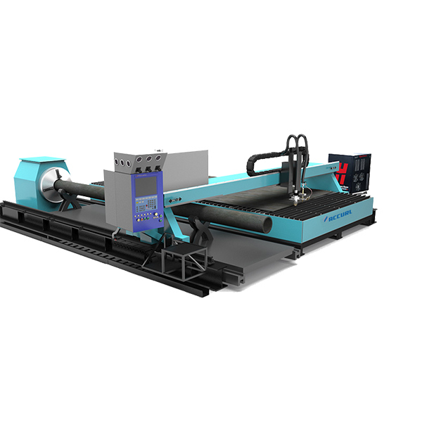 round pipe square tube profile cnc plasma flame cutting beveling machine for steel fabrication ...